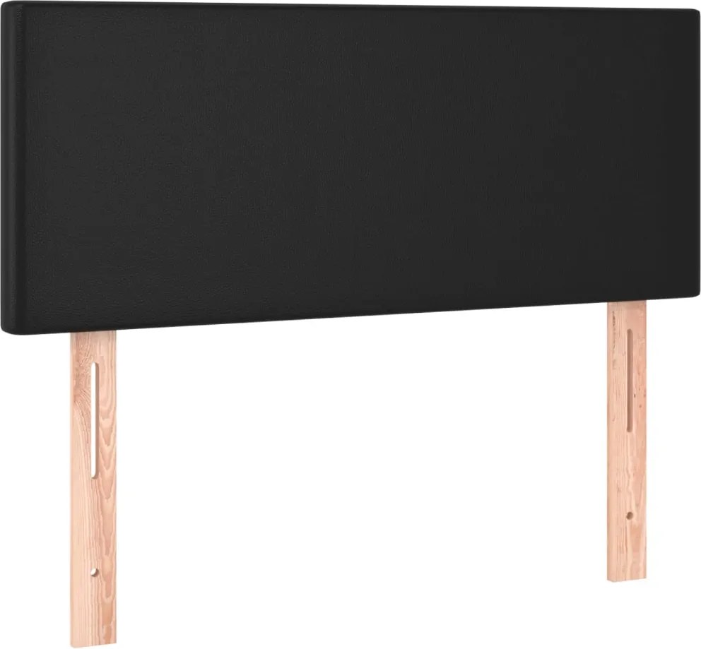 Box spring postel s matrací černá 100x200 cm umělá kůže 3140987