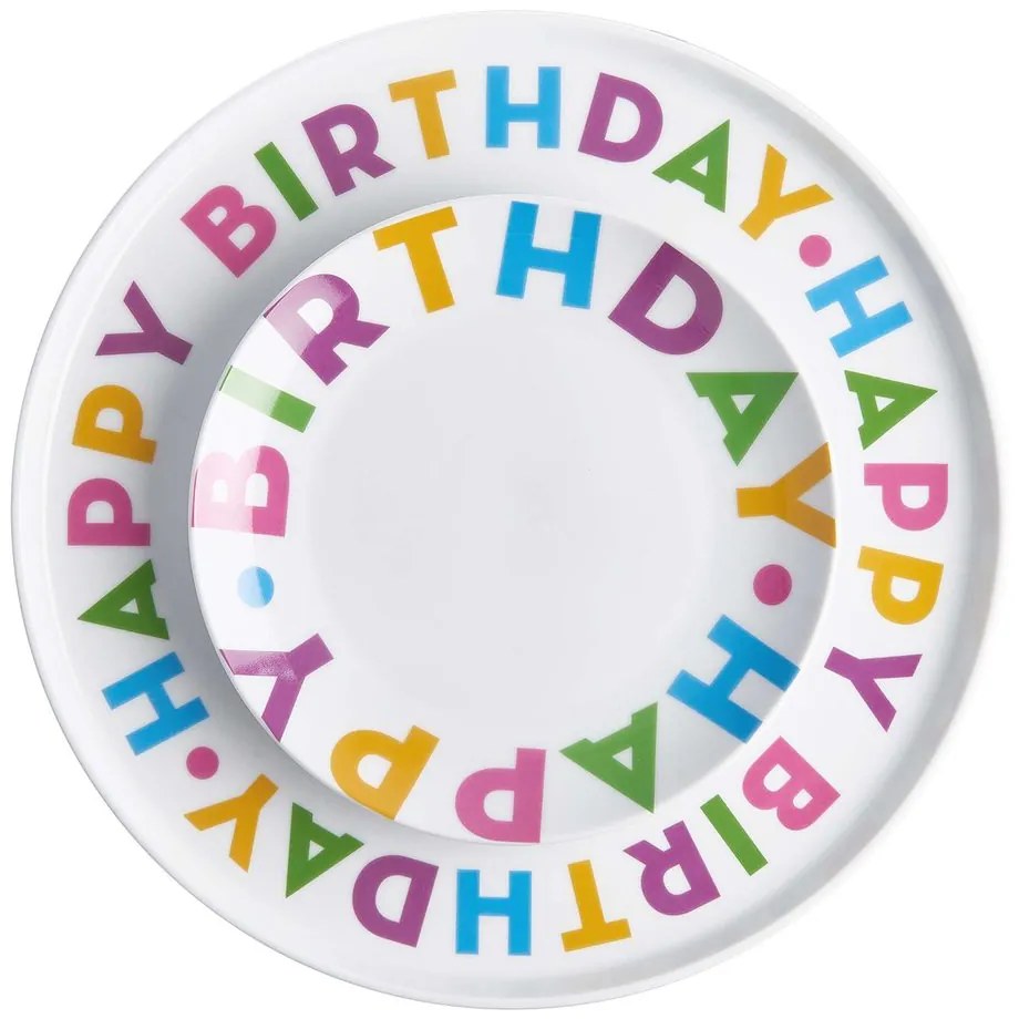 HAPPY BIRTHDAY Talíř na dort 32 cm - mix