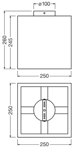 Ledvance - Stropní svítidlo DECOR CARDBOARD 1xE27/15W/230V 25x25 cm