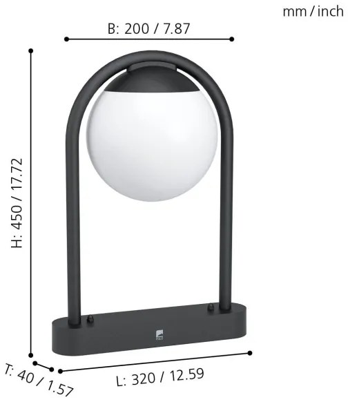 Eglo 98732 - Venkovní lampa VECCHIA 1xE27/28W/230V IP44