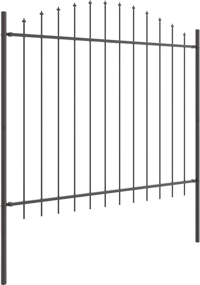 Zahradní plot WOERDEN 3 ks 170 x 190 cm Práškově lakovaná ocel 3360103