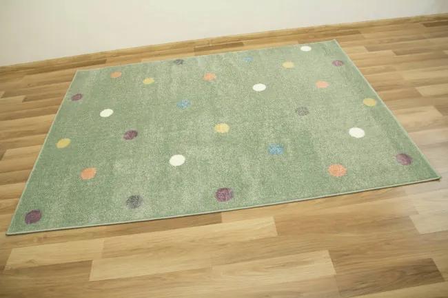 Dětský koberec Lima C275A tečky pistáciový