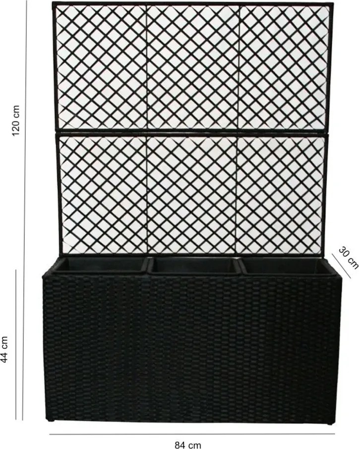 Černý zahradní květináč Bonami Essentials Wall