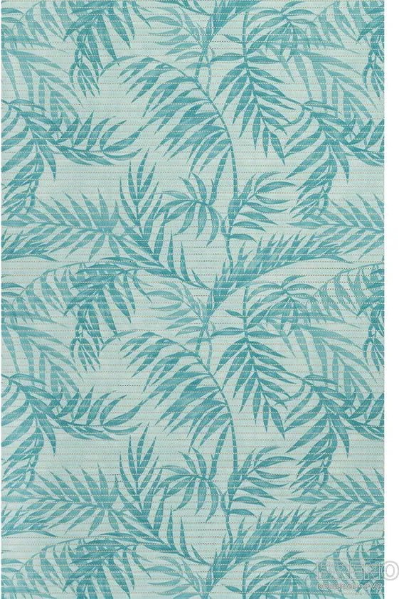 Breno Koupelnová pěnová předložka SOFTY-TEX 79849 listy, šíře 65 cm, Modrá/Zelená