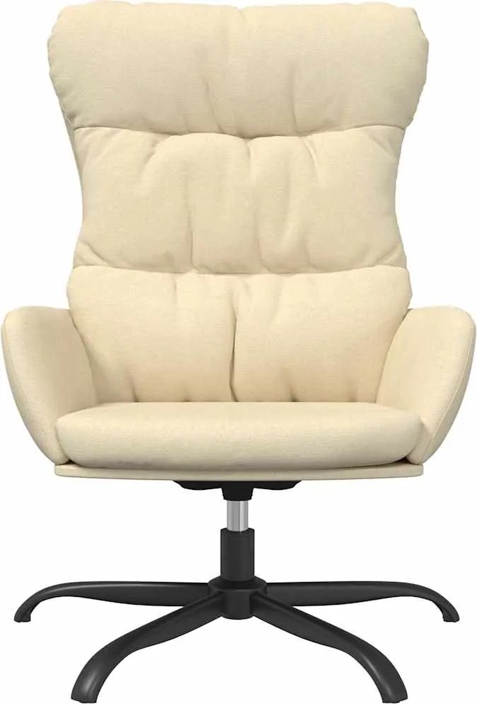 Relaxační křeslo krémové textil 341178