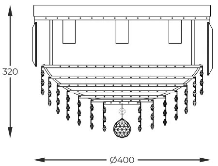 Zuma Line FC19003/5 - Stropní svítidlo CHARLOTTE 5xE14/40W/230V pr. 40 zlatá