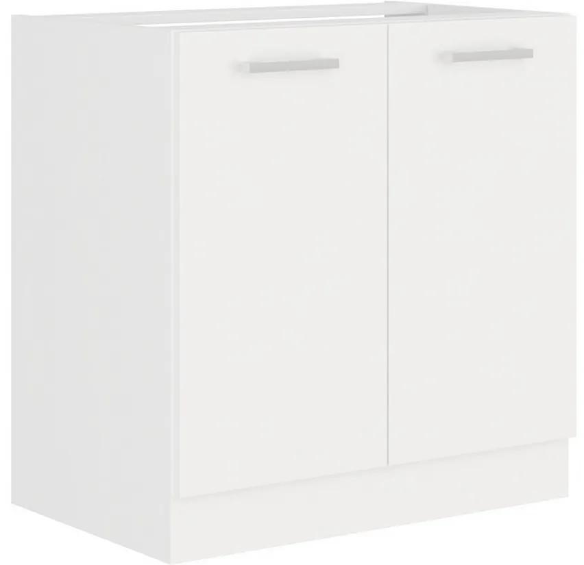 Kuchyňská skříňka dřezová EKO WHITE ZL 2F BB, 80x82x52, bílá
