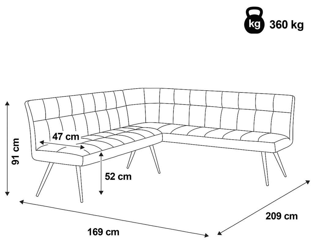 Autronic Rohový jídelní set D1950