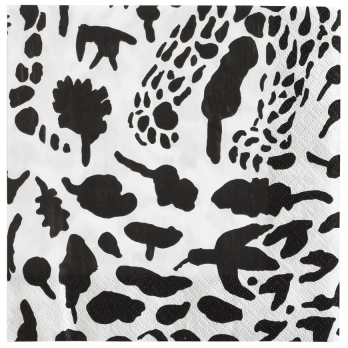 Ubrousky Oiva Toikka Cheetah 33x33cm, 20ks / černo-bílé