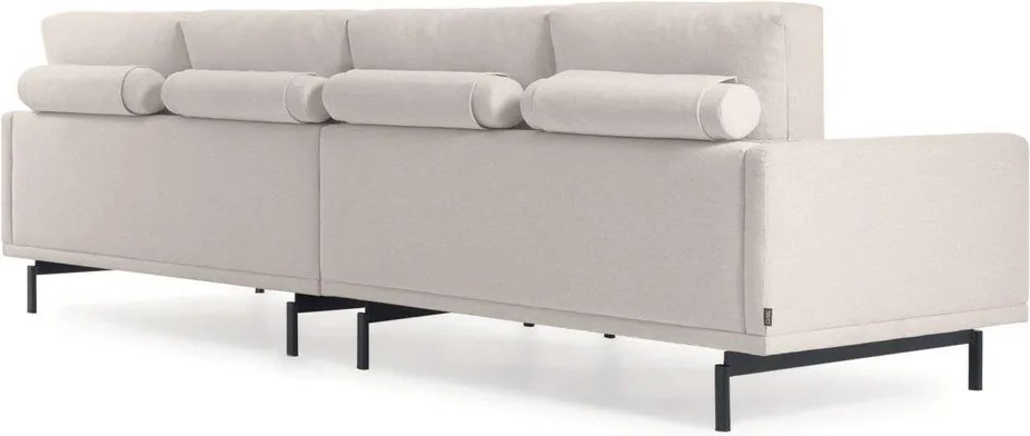 Béžová žinylková pohovka 334 cm Galene – Kave Home