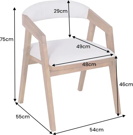 Designová jídelní židle Massive Honey akácie / béžová