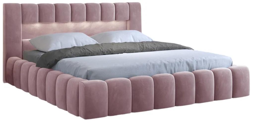 Čalouněná postel LAMICA + matrace, 160x200, monolith 63