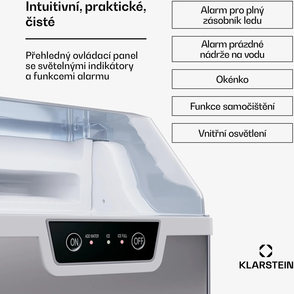 Klarstein Wallberg Nugget Ice Maker, výrobník kostek ledu