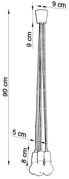 Sollux SL.0571 - Lustr na lanku DIEGO 5xE27/60W/230V