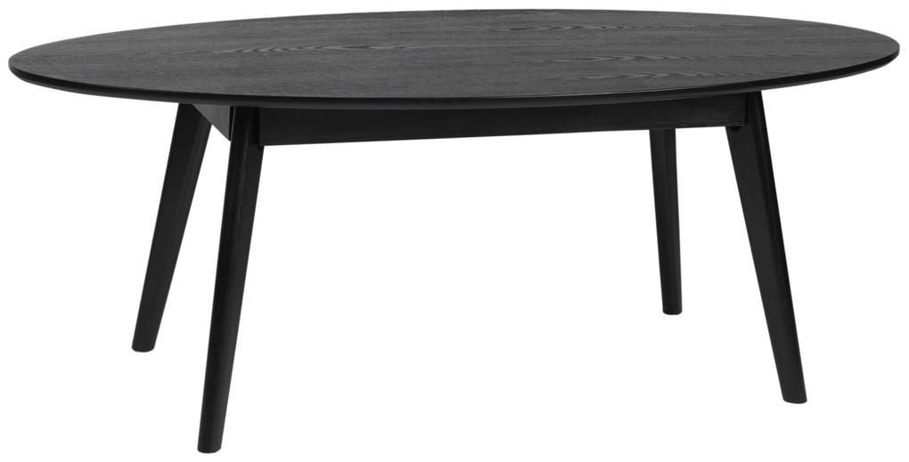 Černý kaučukový konferenční stolek Rowico Muya, 130 cm
