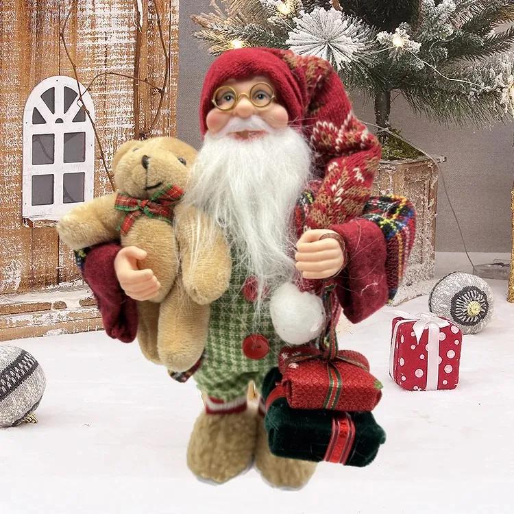 Vánoční dekorace, zpívající a tančící Santa Claus, 28cm
