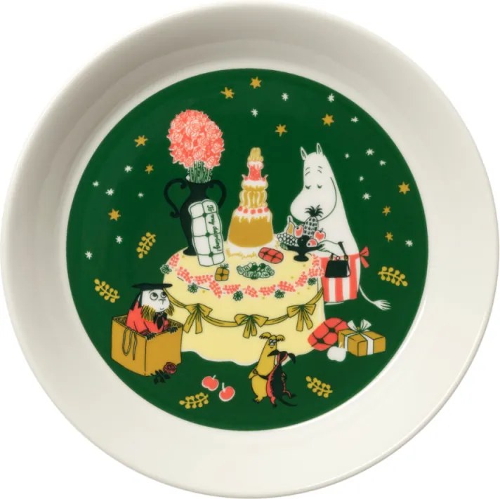 Talíř Moomin Gift of Love 19cm, zelený