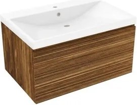 Koupelnová skříňka s umyvadlem Naturel Elsa 79x35x45,5 cm eben mat ELSA80EBU1