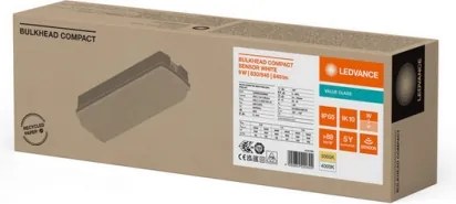 LED svítidlo s pohybovým čidlem LEDVANCE BULKHEAD COMPACT RECTANGULAR 5/7/9W bílá IP65 3000/4000K