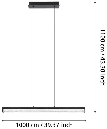Eglo 900895 - LED Stmívatelný lustr na lanku CARDITO LED/36W/230V