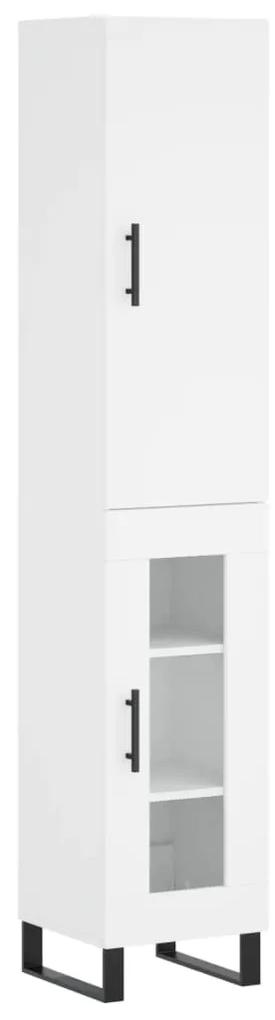 Skříň highboard bílá 34,5 x 34 x 180 cm kompozitní dřevo