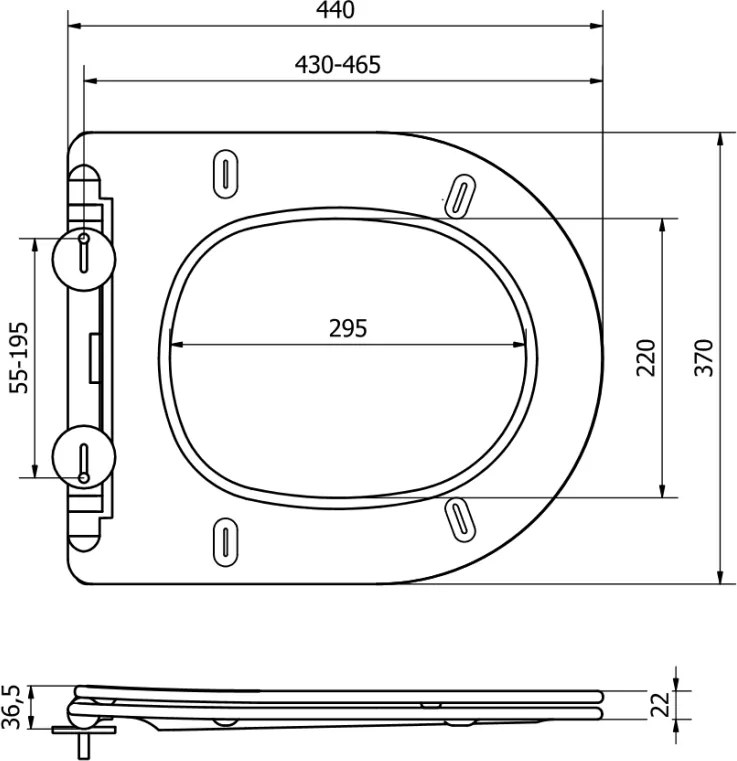 Mexen - WC sedátko SLIM DUROPLAST na wc mísu LENA RICO SOFIA CARMEN (660) | soft-close, černá, 39100185