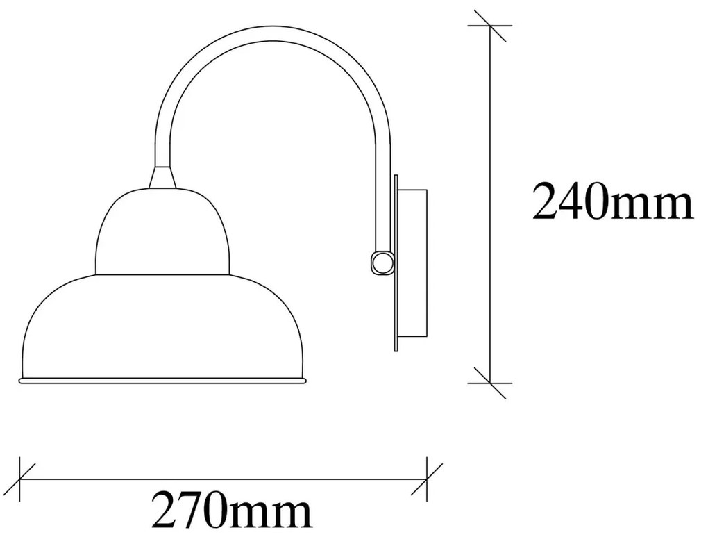 Nástěnná lampa Berceste I zlatá