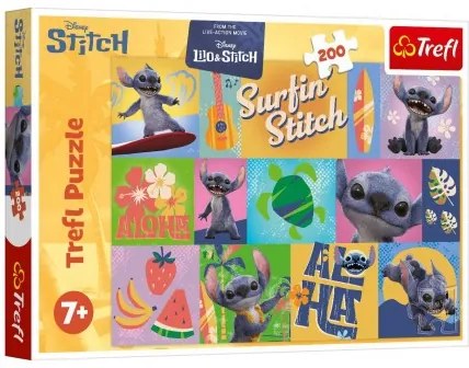 Puzzle Lilo&Stitch - Havajská dobrodružství 200 dílků 48x34cm v krabici 33x23x4cm