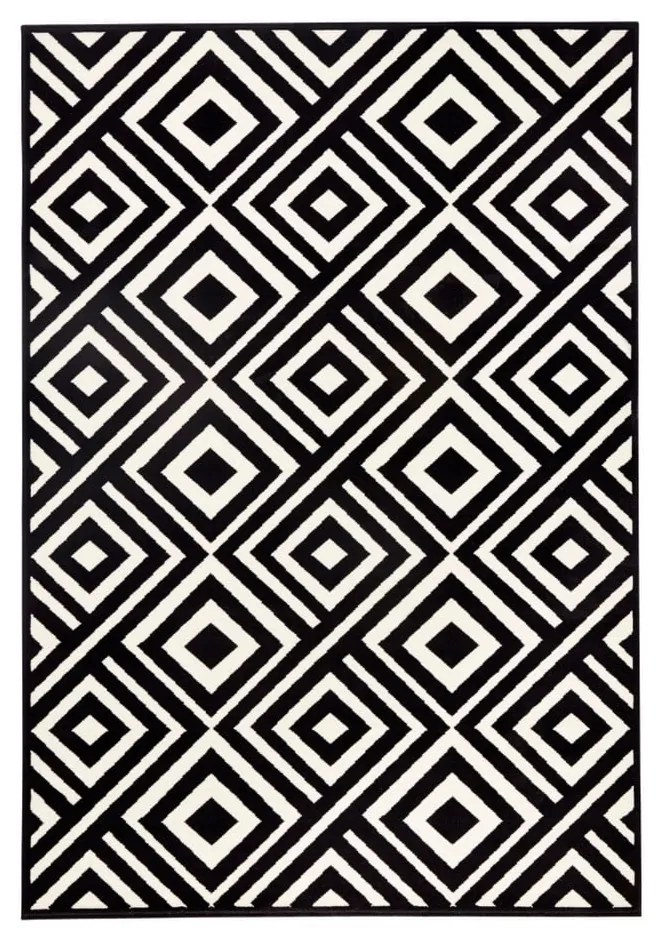 Černobílý koberec Hanse Home Art, 70 x 140 cm