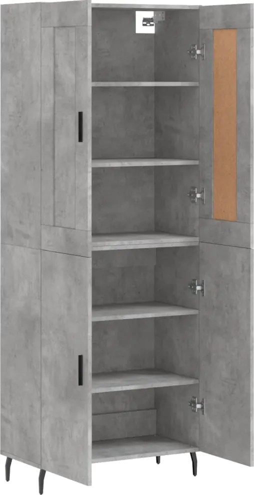 Skříň highboard betonově šedá 69,5x34x180 cm kompozitní dřevo 3199573