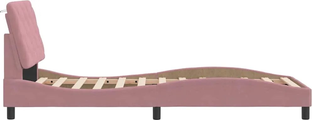 Rám postele bez matrace růžový 80x200 cm samet 3207892