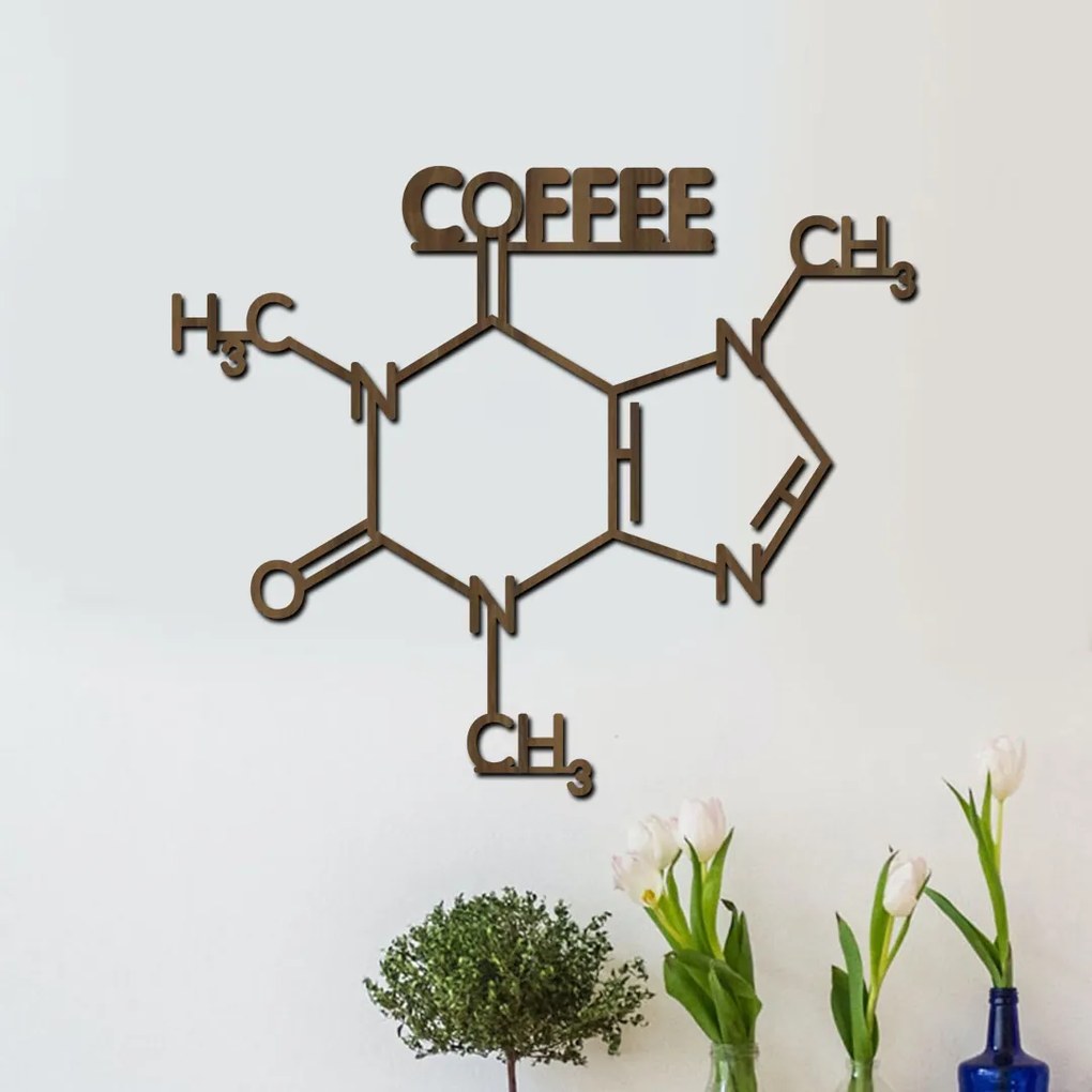 dřevo života Dřevěný obraz COFFEE FORMULA Zvolte rozměr (cm): 40x33, Zvolte barvu dekoru: Černá
