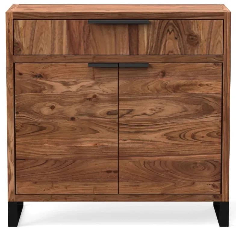 furniture-nabytek.cz - Masivní komoda Sidora Light z akácie, lakovaná, hnědá – 93×41×90 cm
