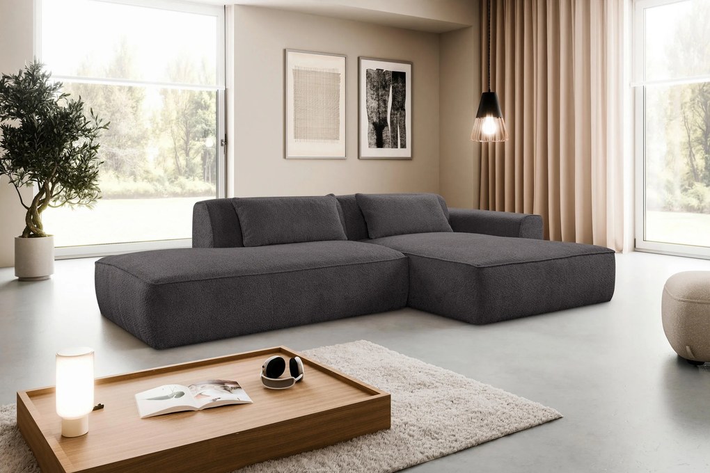 XXXLutz ROHOVÁ SEDAČKA, plast, textil, kompozitní dřevo, barvy grafitu MID.YOU - Sedací soupravy - 000694009632