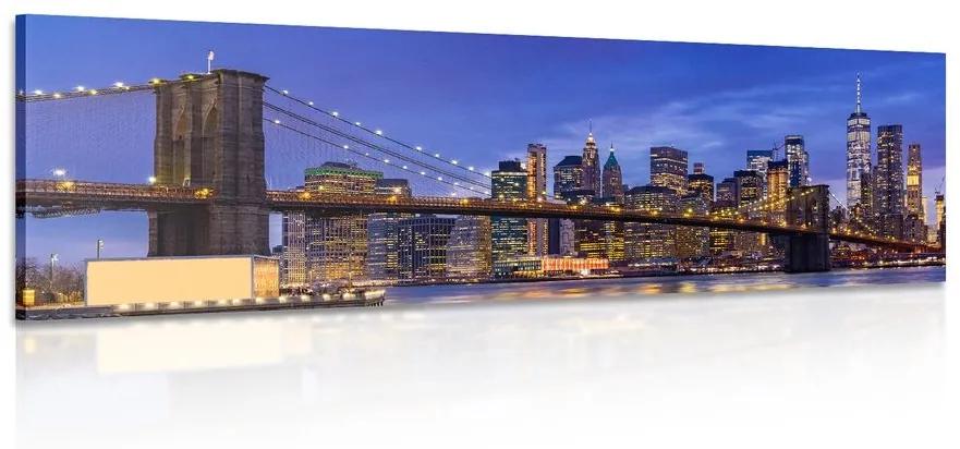 Obraz okouzlující most v Brooklynu - 135x45 cm