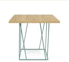 TH Konferenční stolek  LOWER 50 x 40 cm (Dub (dýha) se zelenou ocelí)
