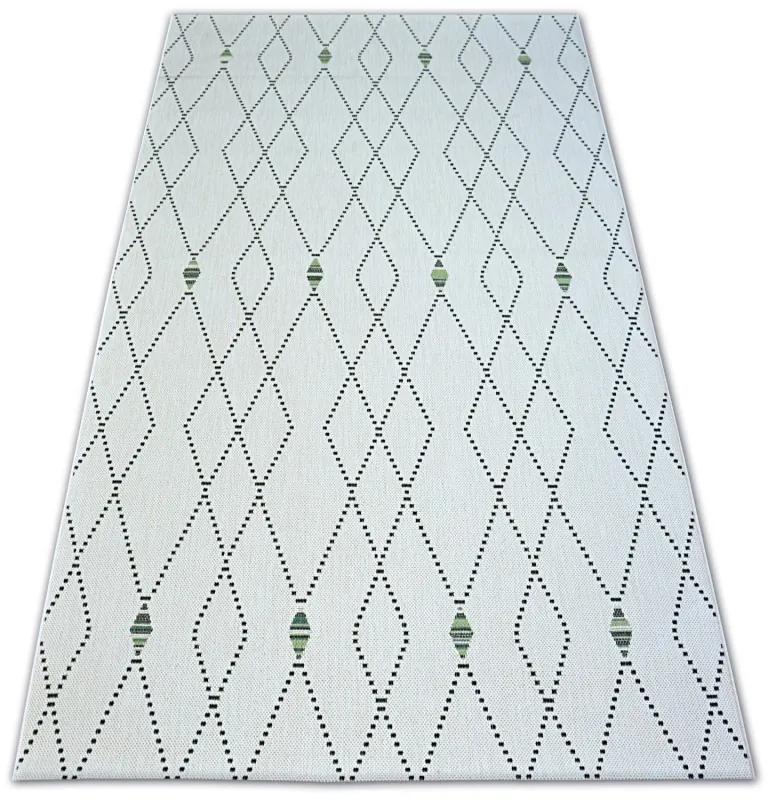 Kusový koberec Sisal COLOR 19443/062 krémový geometrický vzor Rozměr: 80x150 cm
