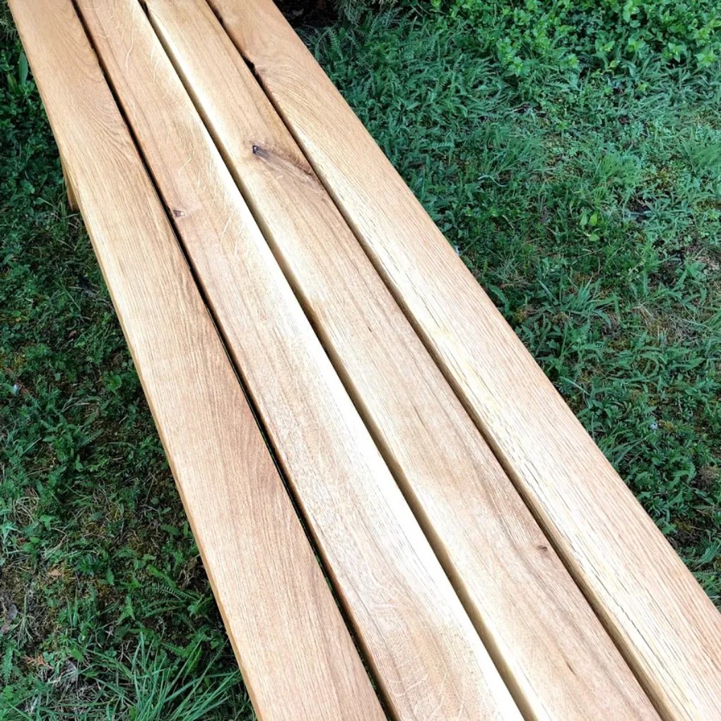 KULHÁNEK Zahradní lavice bez opěradla - klasická Délka: 150 cm, Odstín nátěru: olej - teak