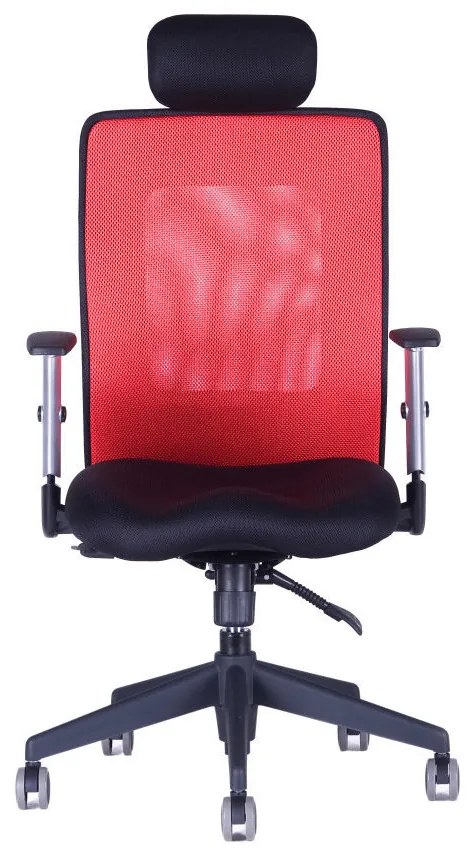 Office Pro Kancelářská židle na kolečkách Office Pro CALYPSO XL SP4 – s područkami a podhlavníkem Světle šedá 12A11