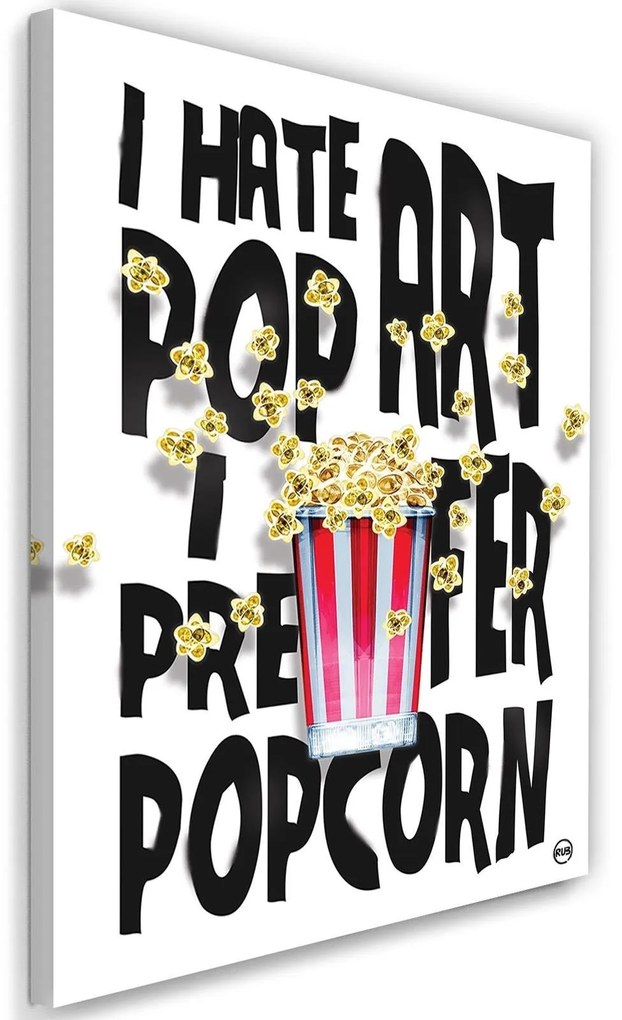 Gario Obraz na plátně Titulek a rozsypaný popcorn - Rubiant Rozměry: 40 x 60 cm