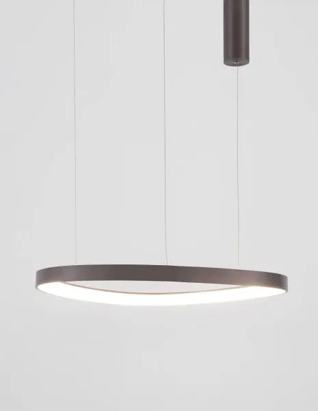 LED lustr Esteva 65 hnědá