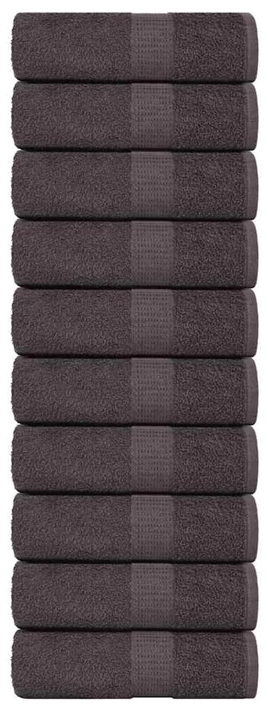 Ručníky pro hosty FROGN 10 ks antracitové 30x50 cm 360 g/m² 136679