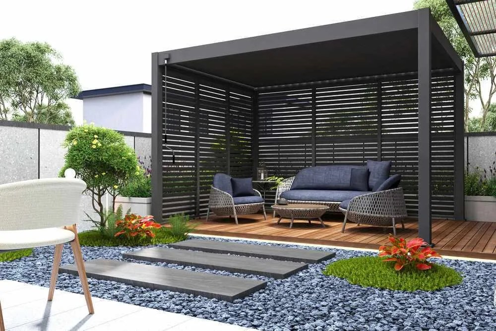 Bioklimatická pergola INTRO NEO 4x3 m volně stojící Rojaplast
