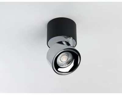 Led2 Stropní LED svítidlo KLIP ON, ø 77 mm, 3000K Barva stínidla: černá, Stmívání: DALI/PUSH, Barva podstavce: chrom