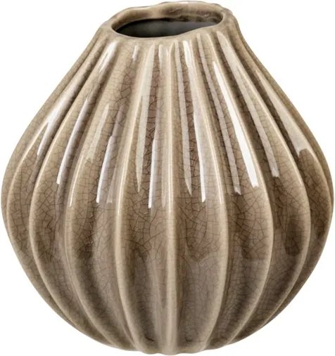 Váza Broste WIDE S V.15 cm šedohnědá