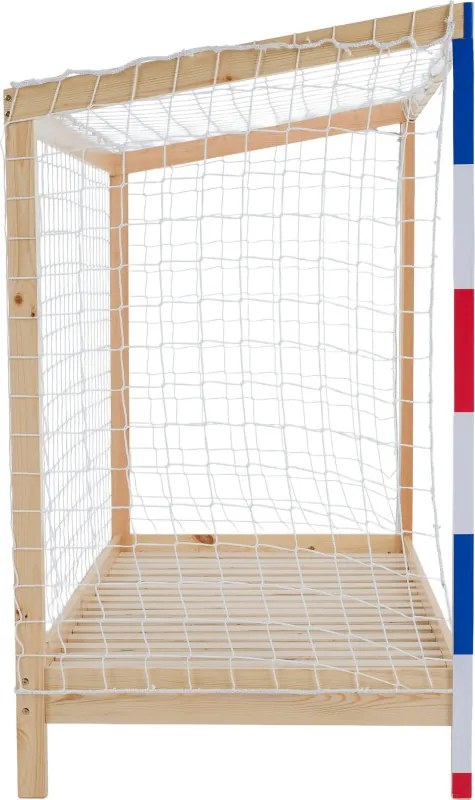 Montessori postel 90x200, přírodní/bílá/modrá/červená, FUTAL Kondela 0000396833