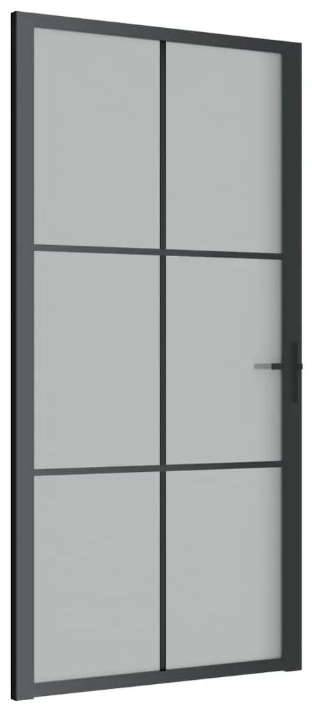 Interiérové dveře 102,5 x 201,5cm černé matné sklo a hliník - Default Title