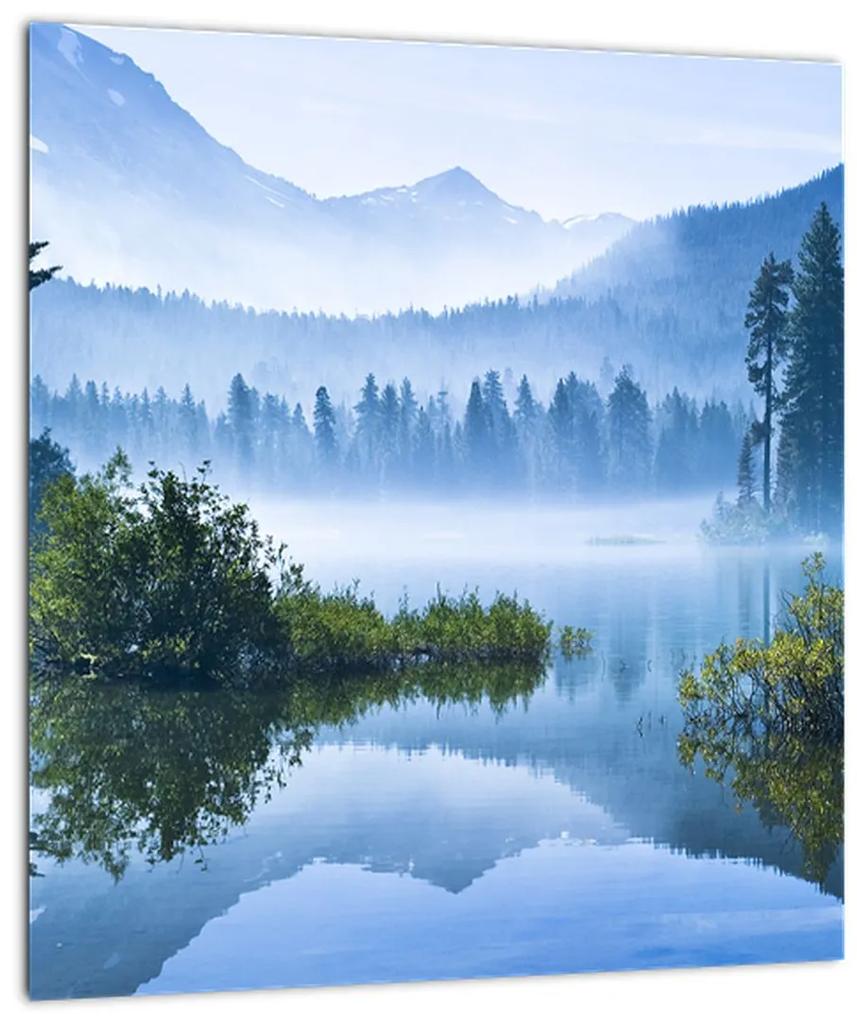 Obraz horského jezera (30x30 cm)