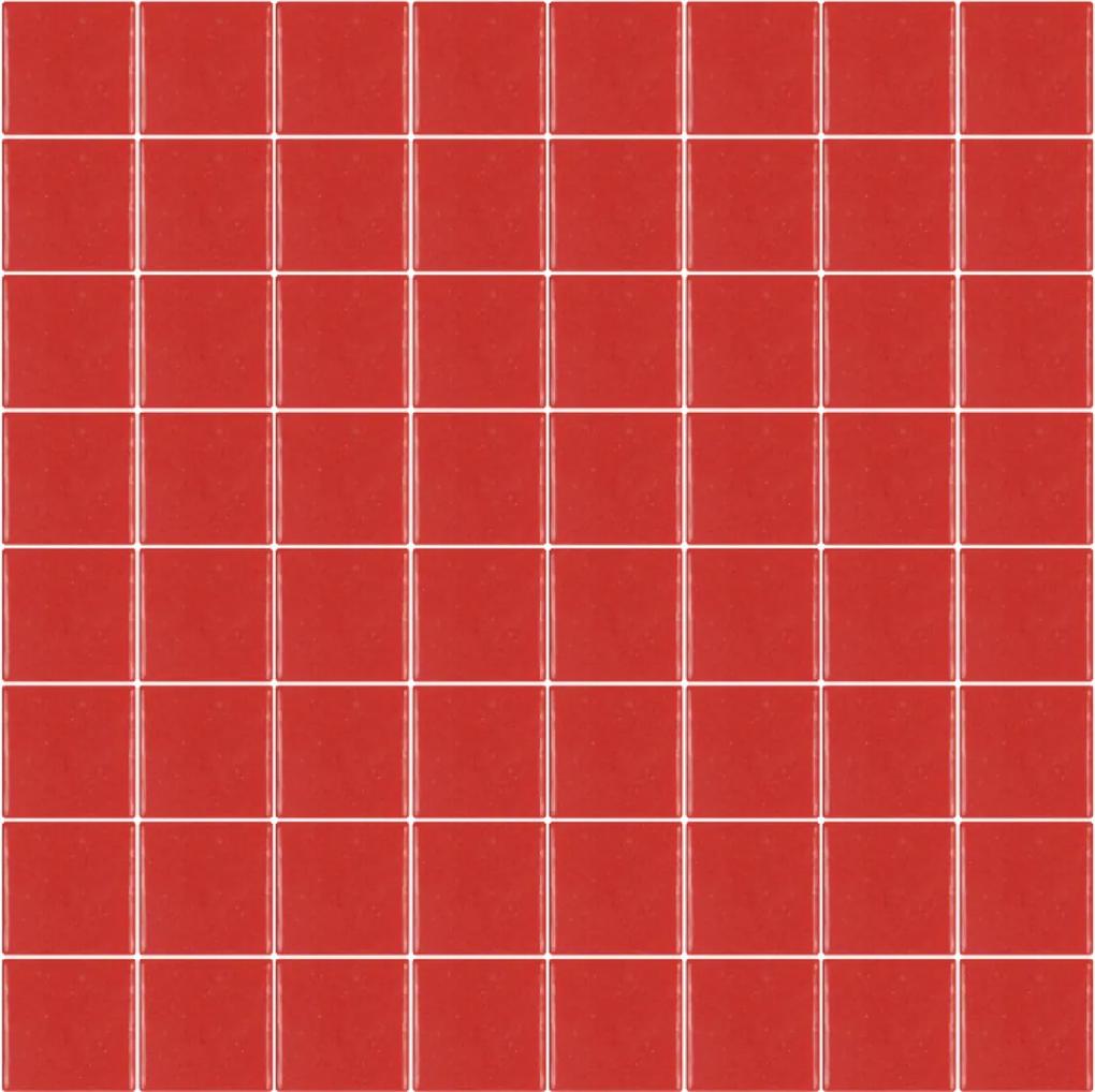 Hisbalit Skleněná mozaika červená Mozaika 176F LESK 4x4  4x4 (32x32) cm - 40176FLH