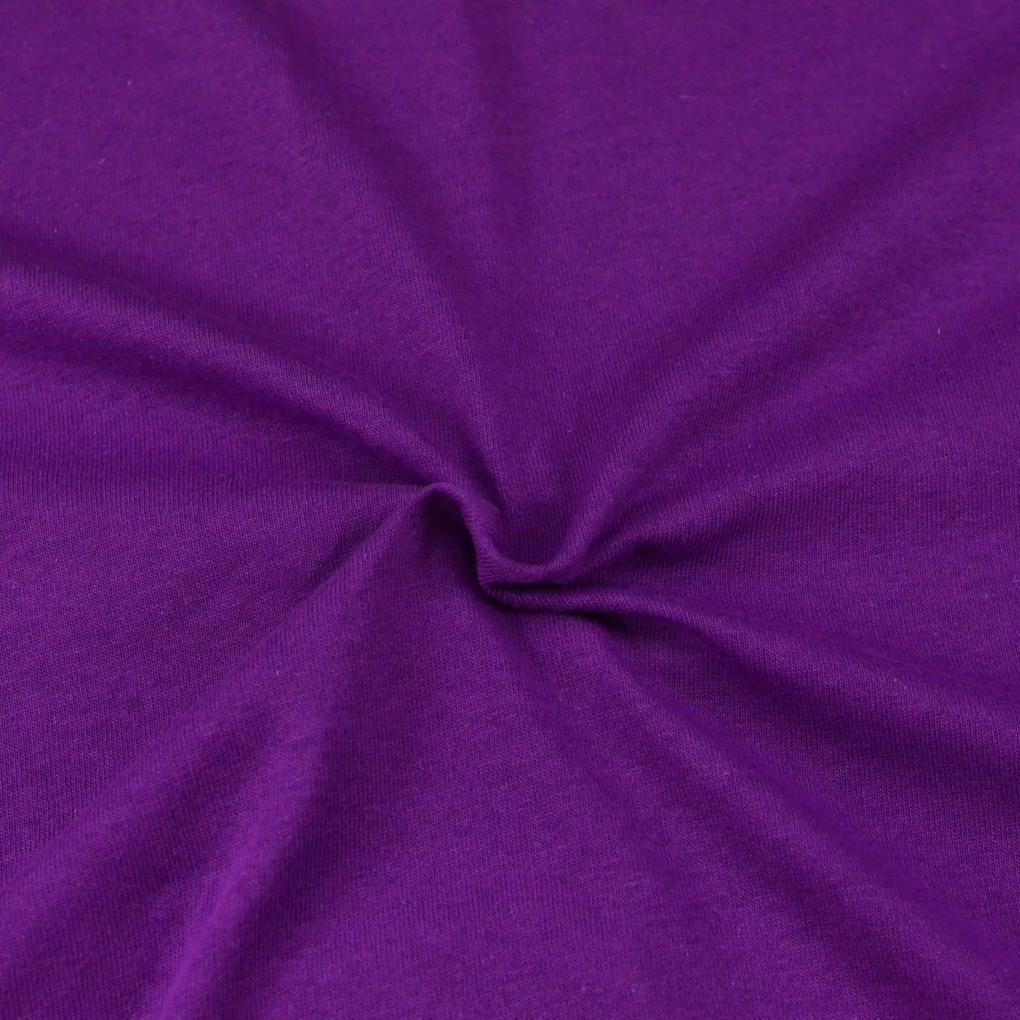 BROTEX Jersey prostěradlo tmavě fialové Rozměr: 220 x 200 cm